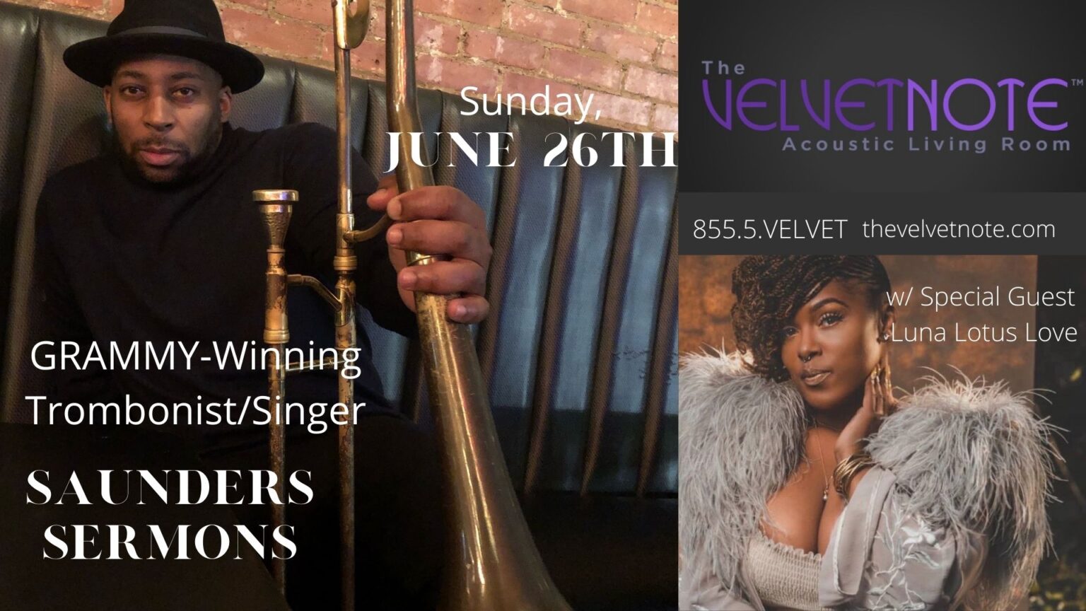 Sunday, June 26th: GRAMMY-Winner Saunders Sermons with Special Guest ...